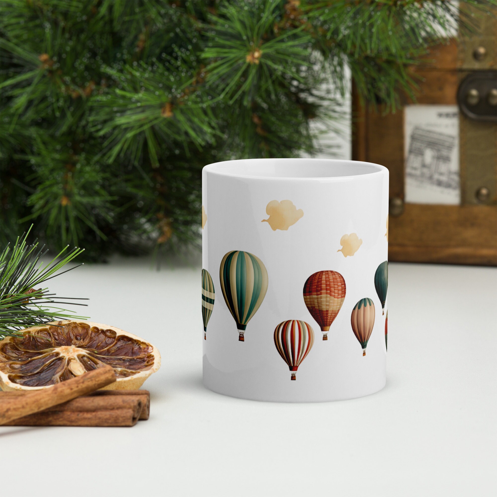 Hot Air Balloons, Hot Air Balloon Mug, Full Wrap Mug, Mug Gift, Hot Air ...
