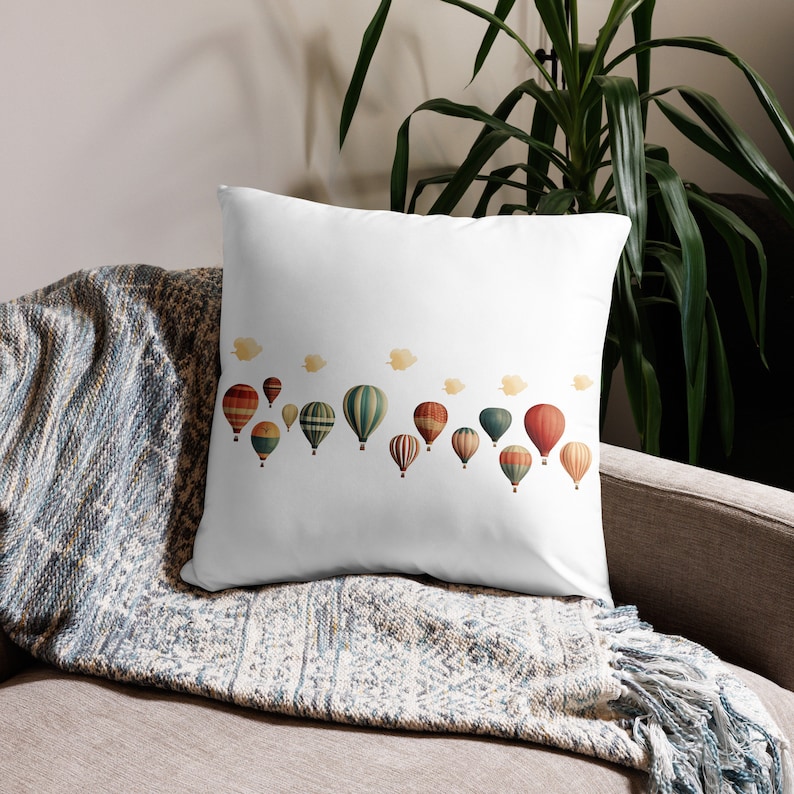 Hot Air Balloon Pillow Case, Custom Hot Air Balloon Pillow, Pillow ...