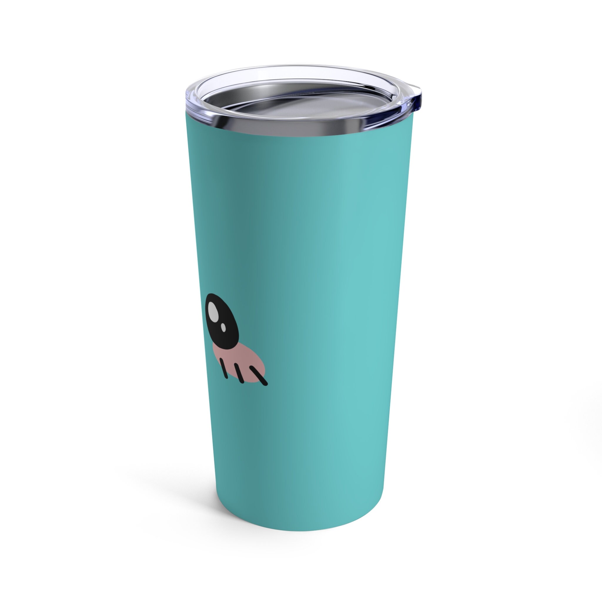 Cute Happy Face With Rosie Cheeks, Teal Travel Tumbler Mug, Face Travel ...