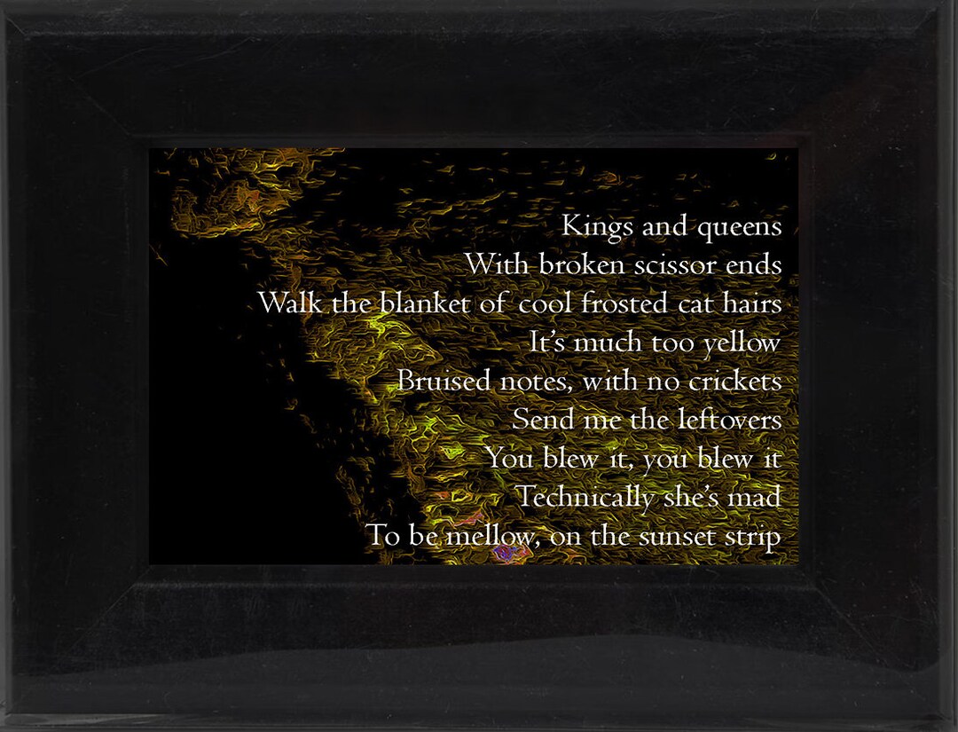 Original Framed Poetry Art & Homedecor Gift Collections-psychadelic ...