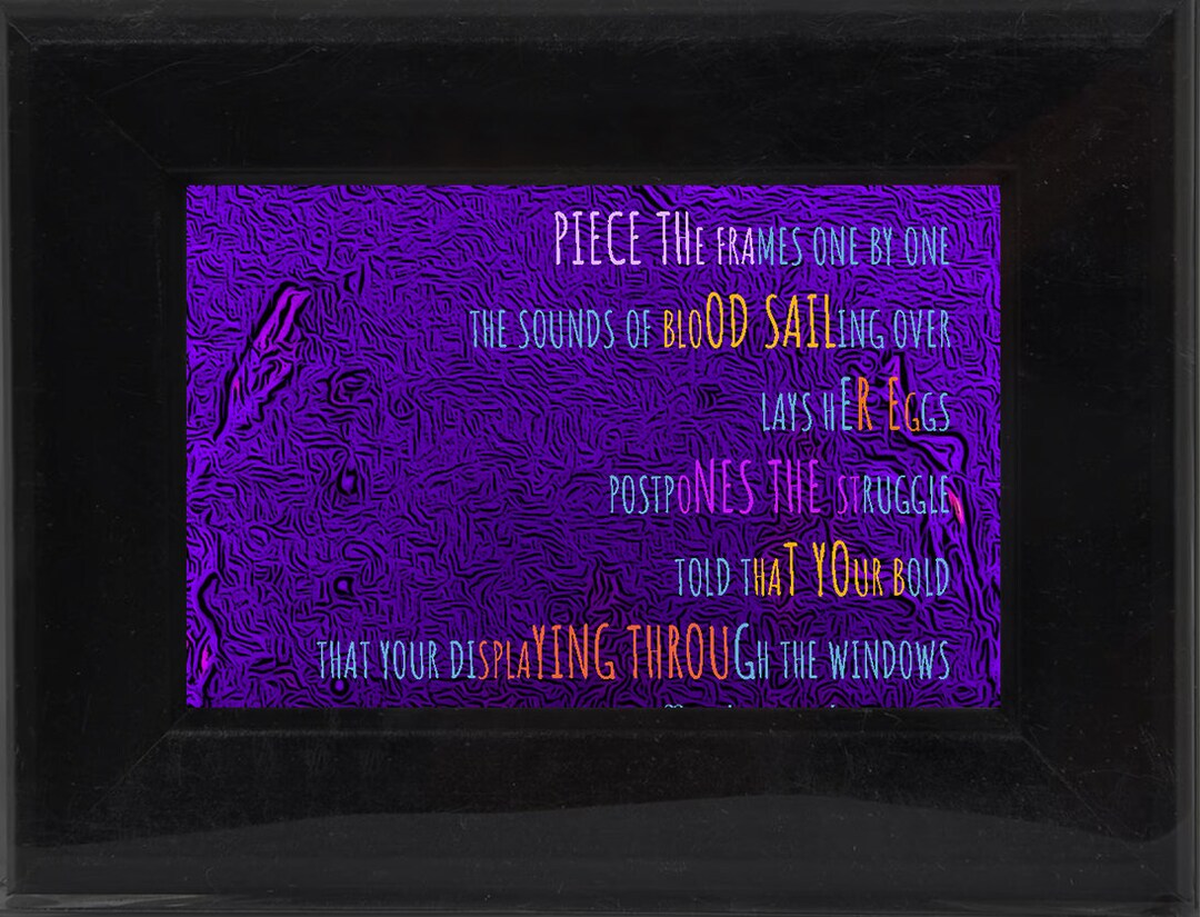 Original Framed Poetry Art & Homedecor Gift Collections-multicolored ...