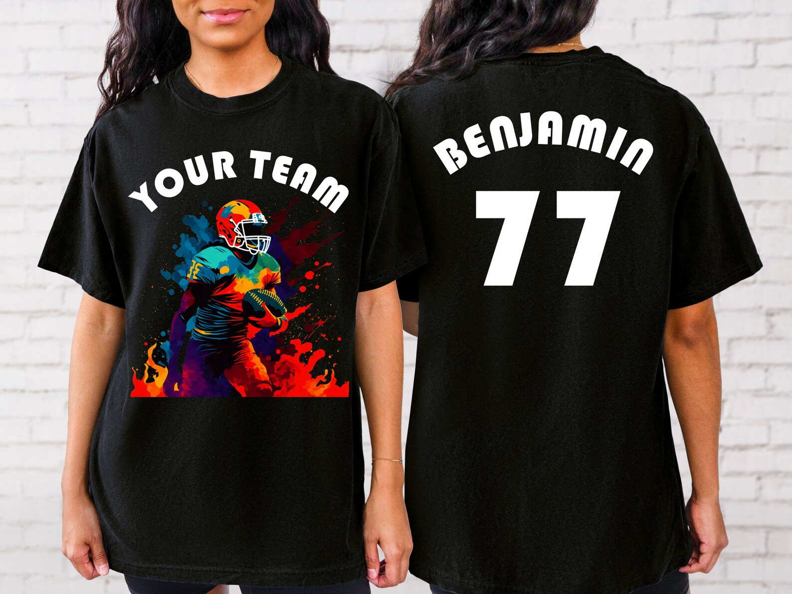 Customized Football Shirt, Your Name Football Shirt, Game Day Shirt ...