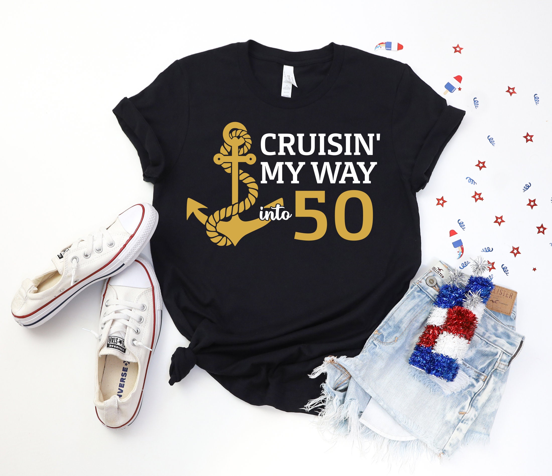 Cruisin My Way Into 40,custom Cruise Birthday Crew Shirt, Personalized ...