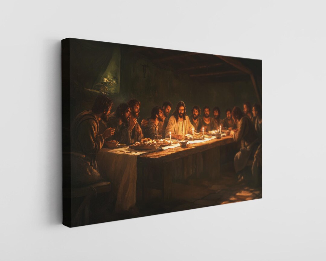 The Last Supper Reimagined on High-quality Canvas Print - Handcrafted ...