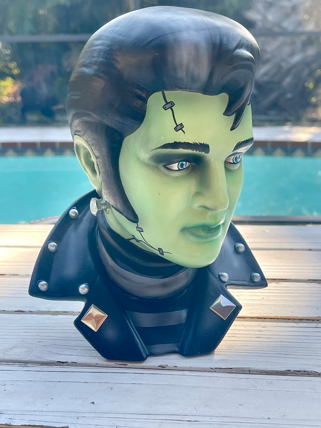 Rare Elvis Presley Ceramic Bust Statue Frankenstein Jailhouse Rock 1/1 ...