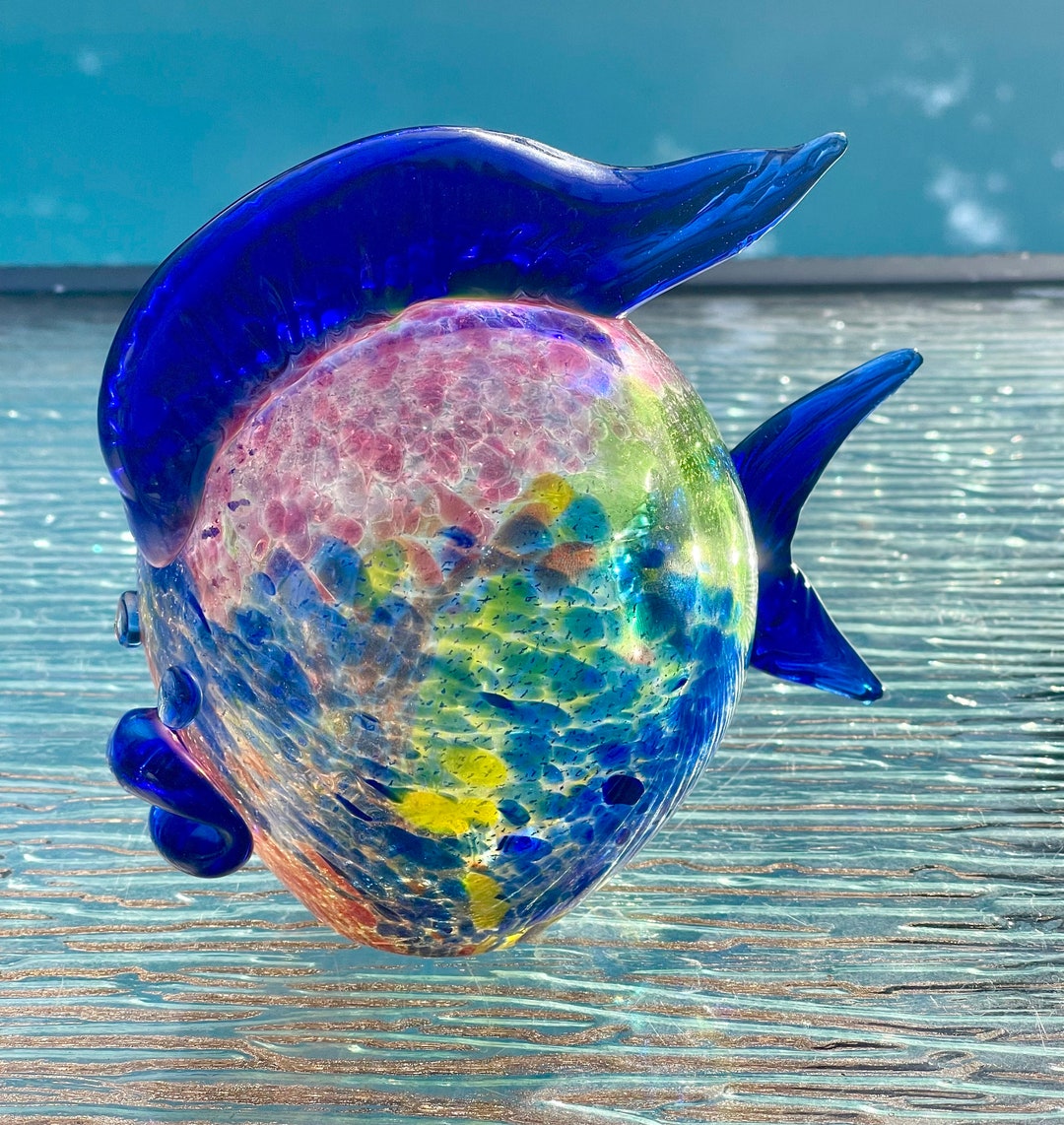 Vintage Signed Murano Art Glass Puffer Tropical Fish Decor Figurine ...