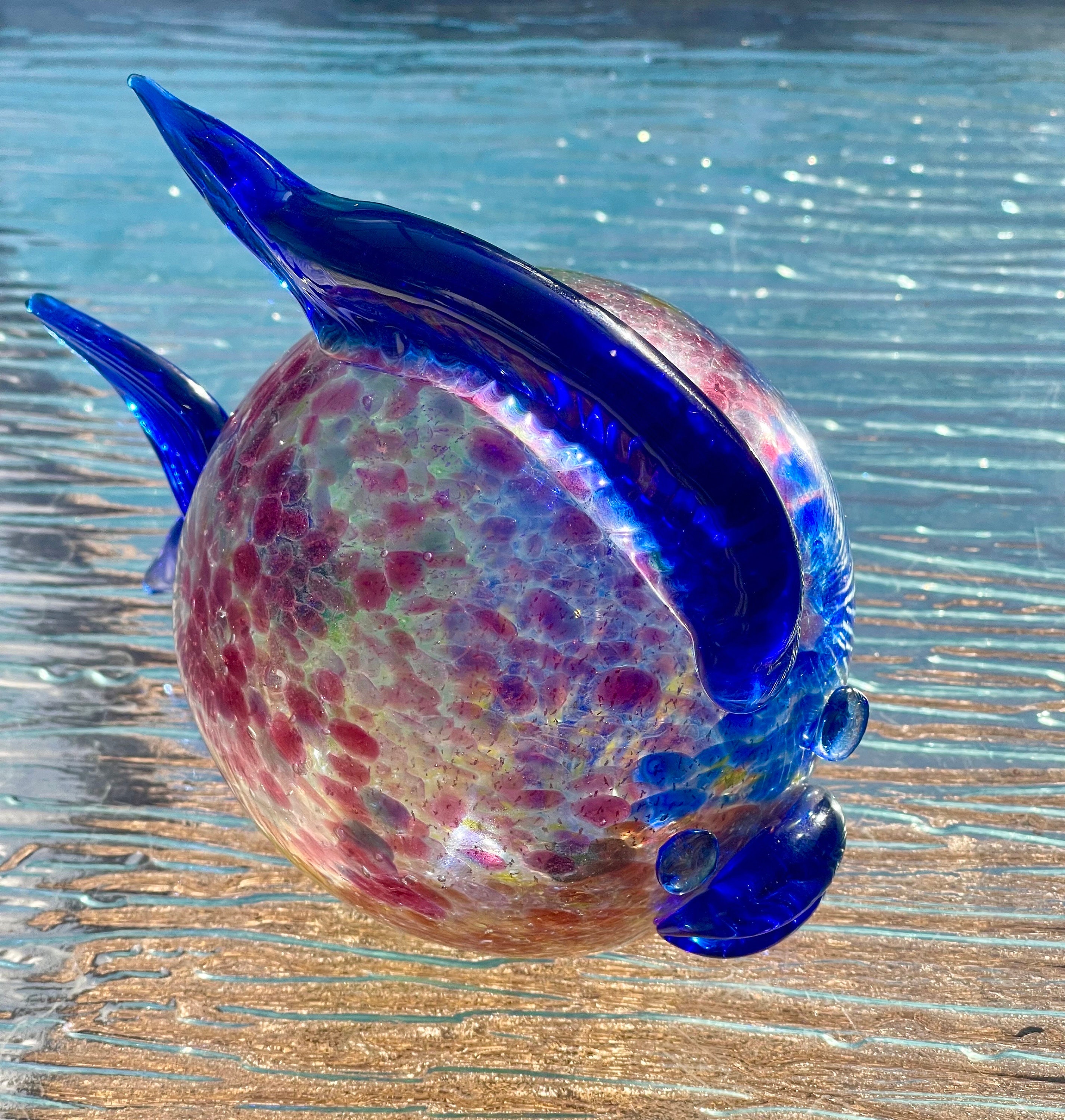 Vintage Signed Murano Art Glass Puffer Tropical Fish Decor Figurine ...