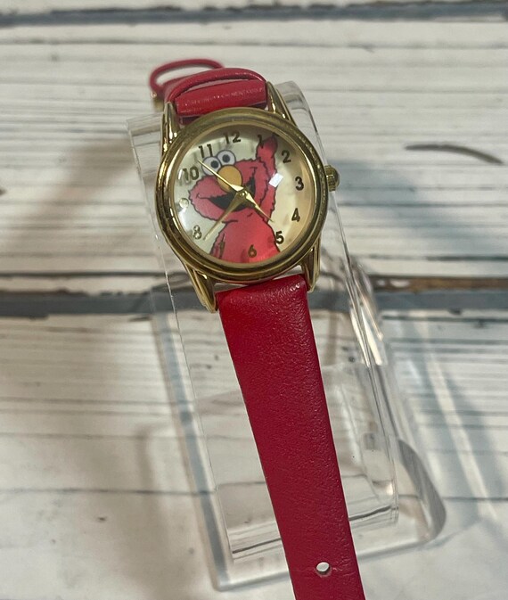 NEW BATTERY Vintage 90's Elmo Sesame Street Watch Jim… - Gem