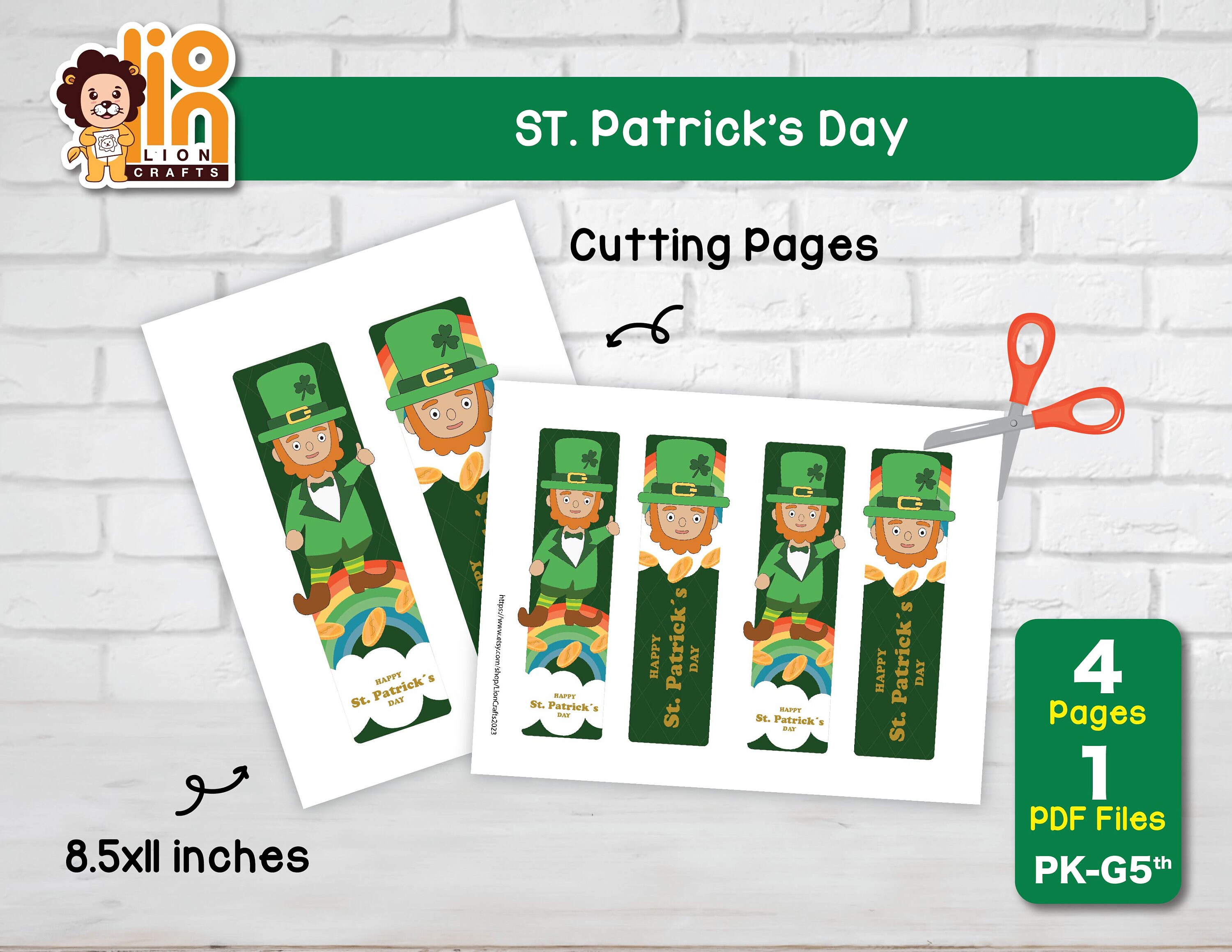 St. Patrick's Day PRINTABLE Bookmarks for Kids St. Patrick's Day ...