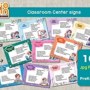 School Kids Classroom Centers Signs - Etsy