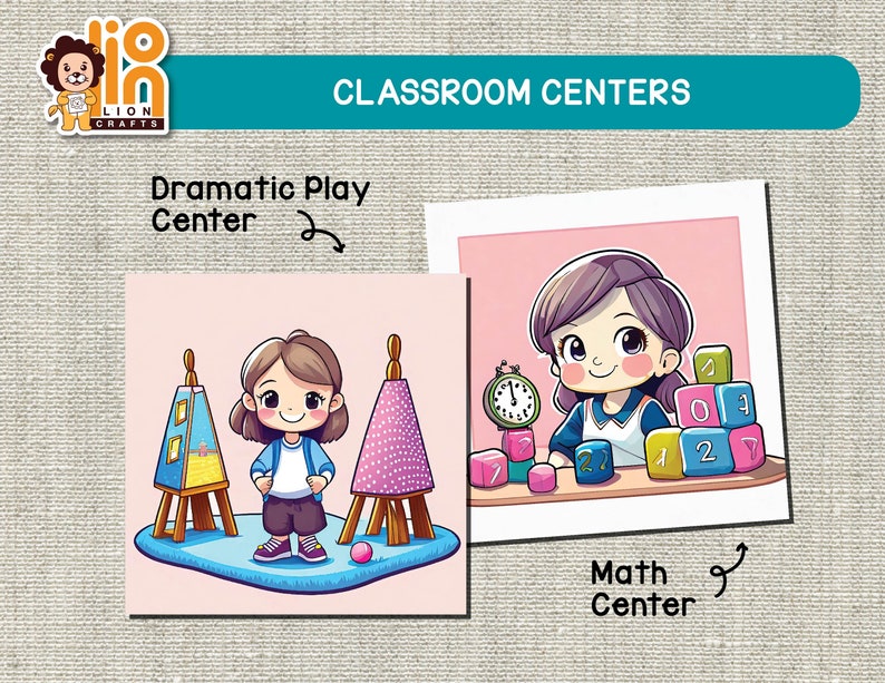 School Kids Classroom Centers Clip Art - Etsy