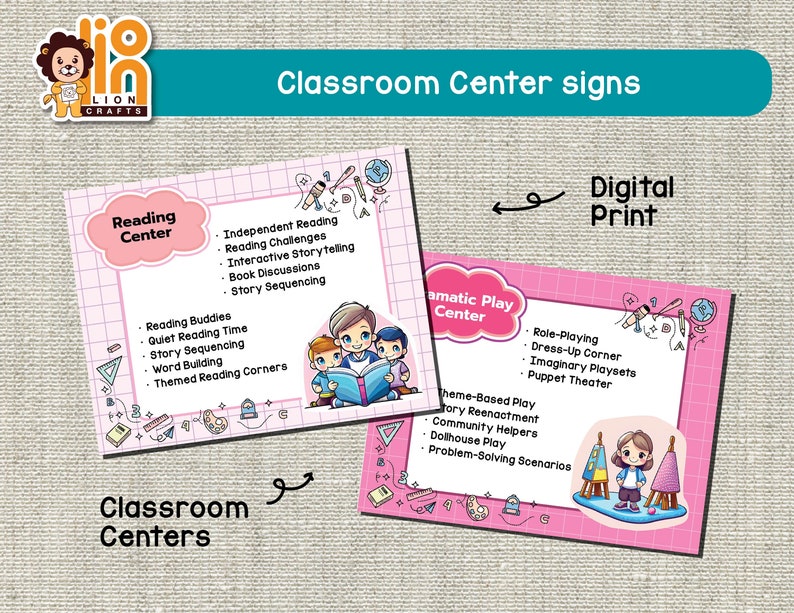 School Kids Classroom Centers Signs - Etsy