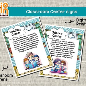 School Kids Classroom Centers Signs, Goal - Etsy