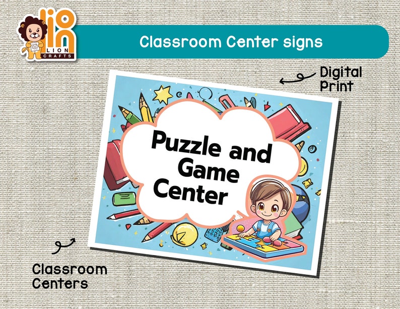 School Kids Classroom Centers Sings - Etsy