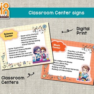 School Kids Classroom Centers Signs - Etsy