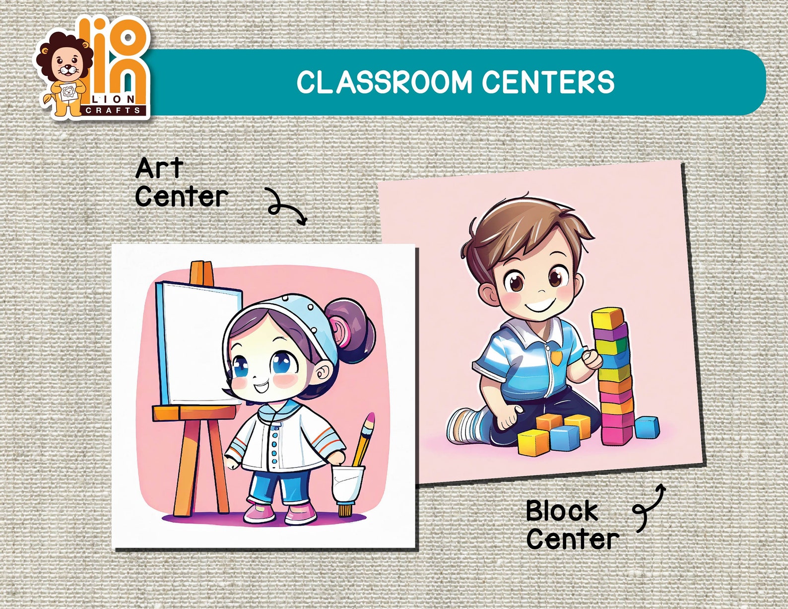 School Kids Classroom Centers Clip Art - Etsy