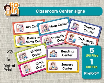 School Kids Classroom Centers Sings - Etsy