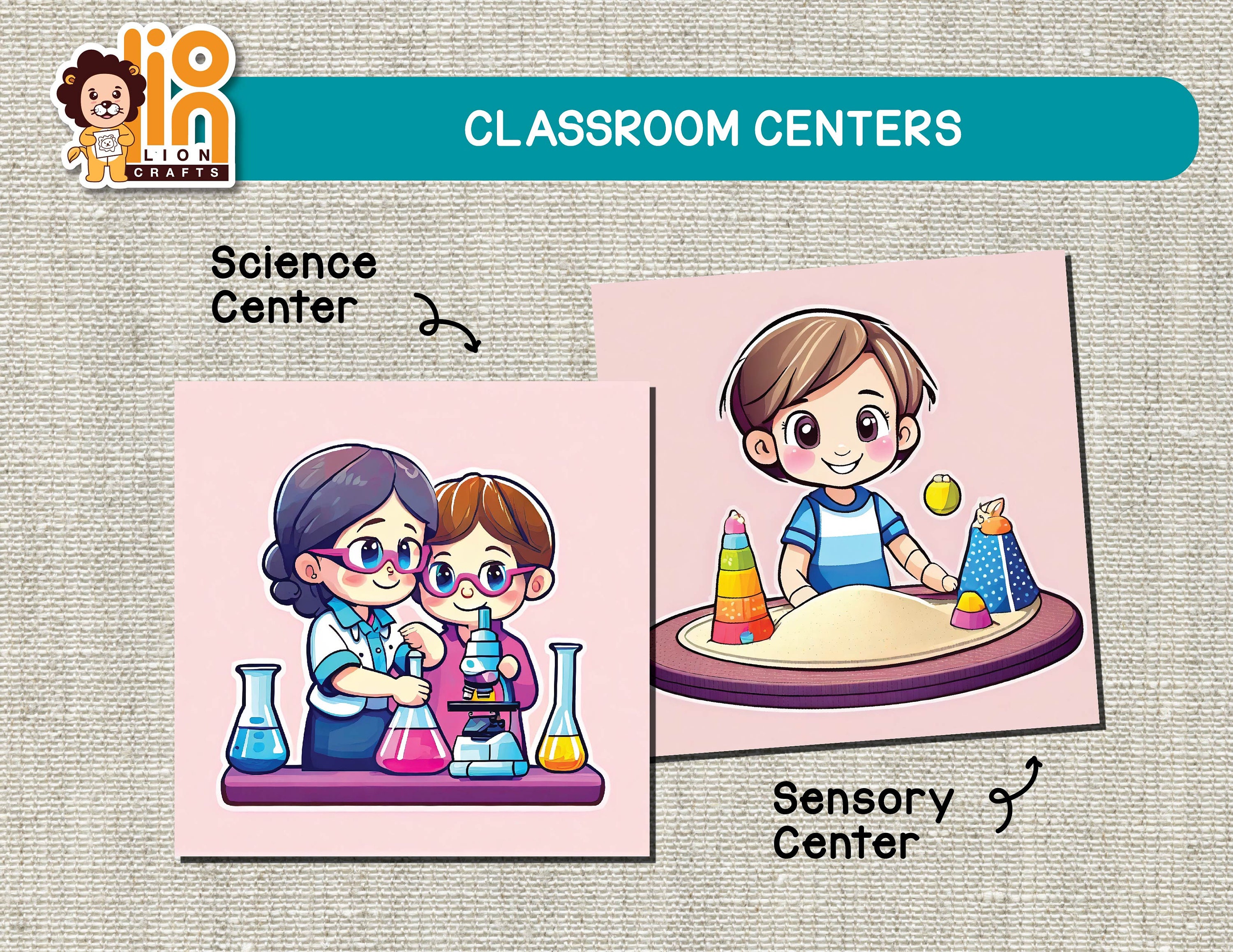 School Kids Classroom Centers Clip Art - Etsy