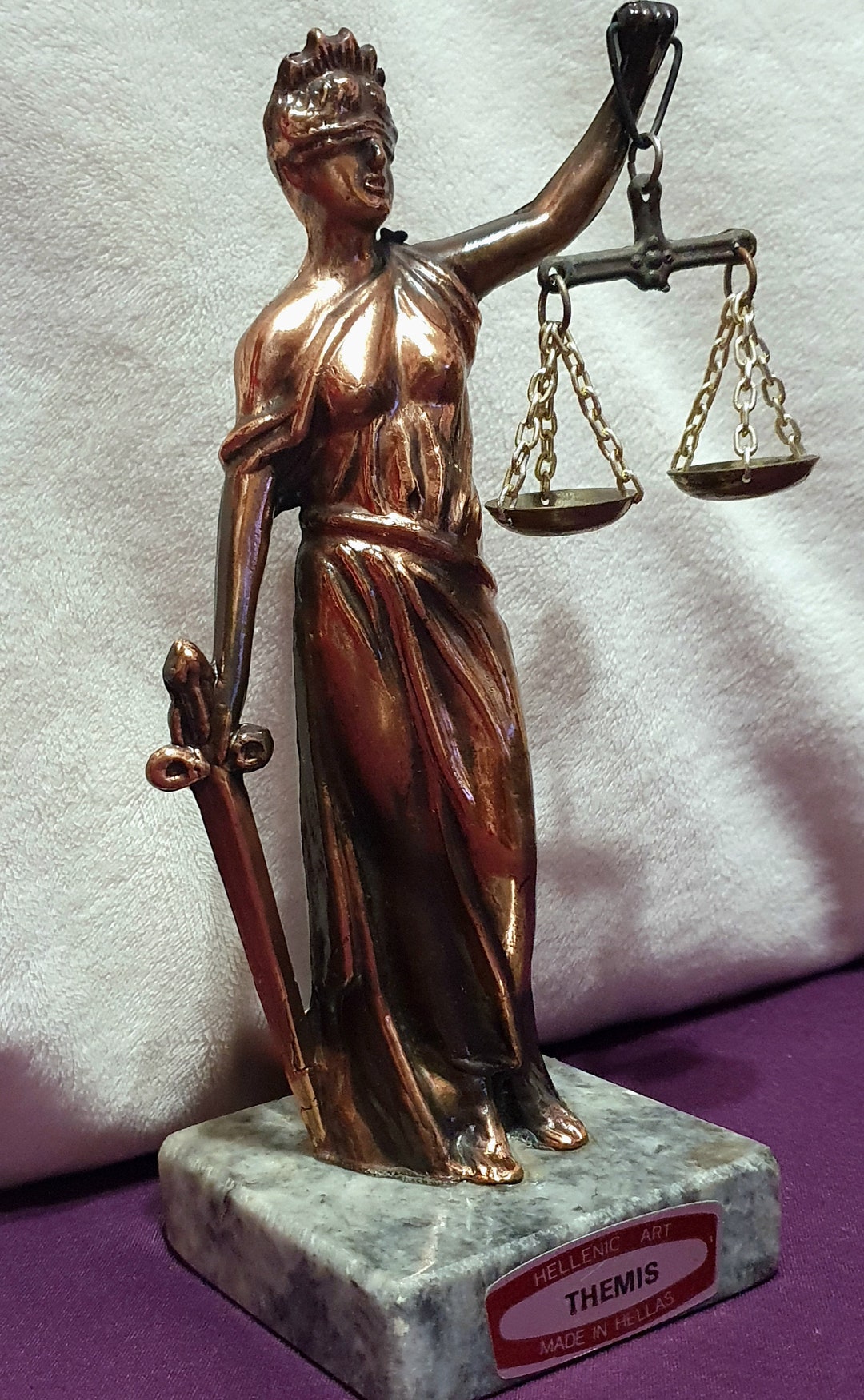 Greek Goddess Blind Lady Justice Themis Helenic Art Made in - Etsy