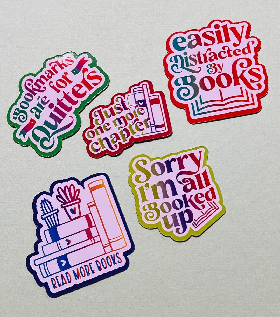 Book Lover Magnet Pack – 4-pack of Reading-themed Magnets for Fridge ...