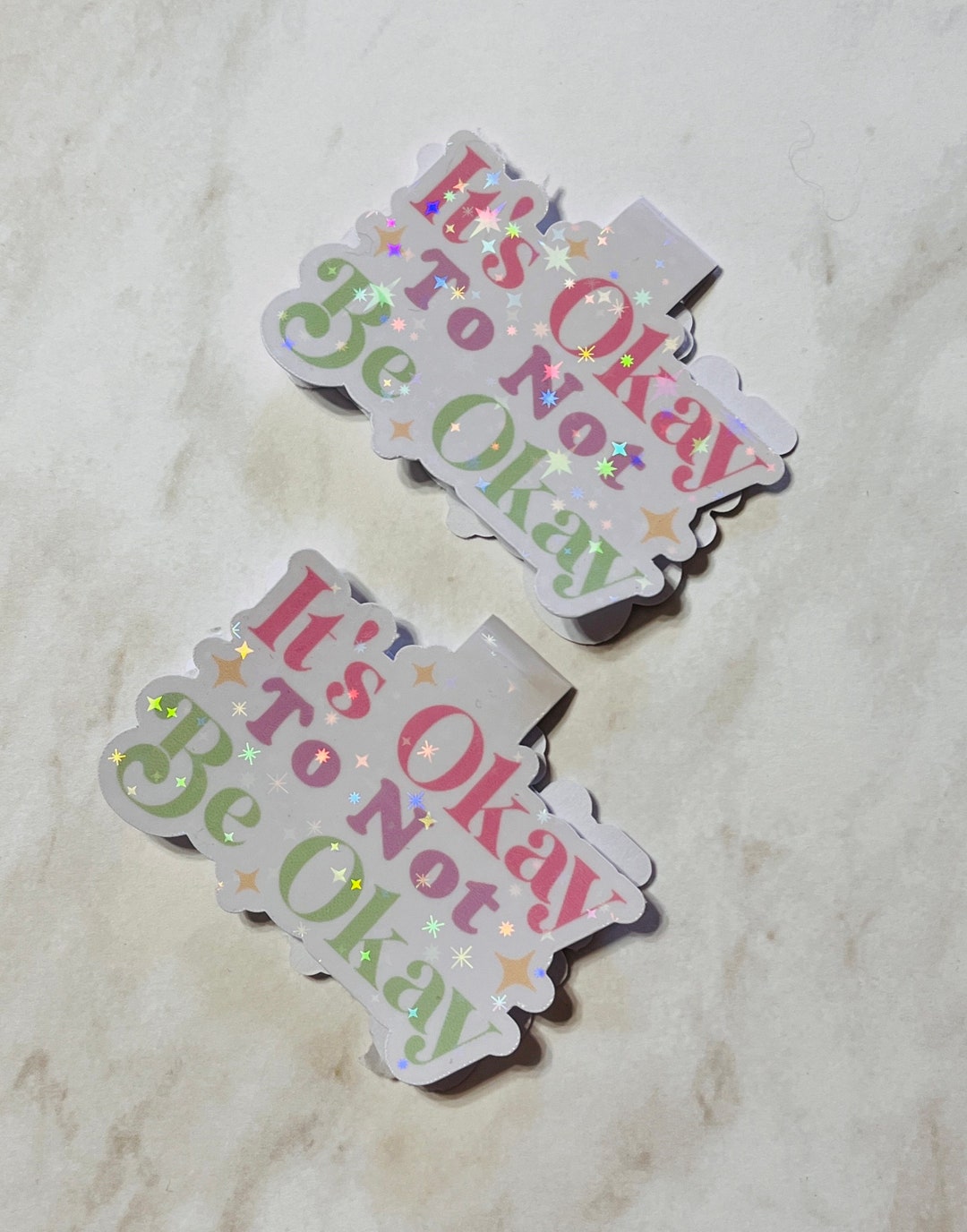 Holographic "it's Okay to Not Be Okay" Magnetic Bookmark – Mental ...