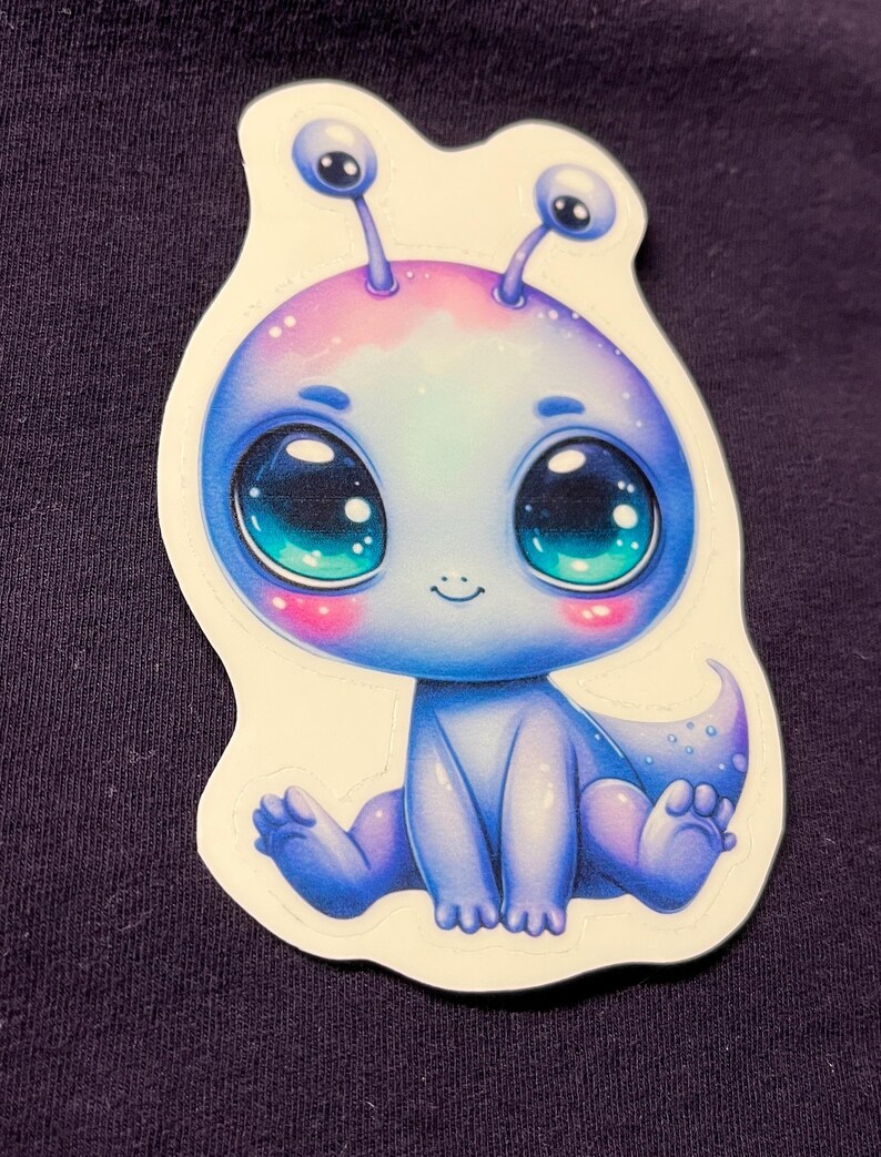 Blue Baby Alien Glow in the Dark Sticker - Etsy