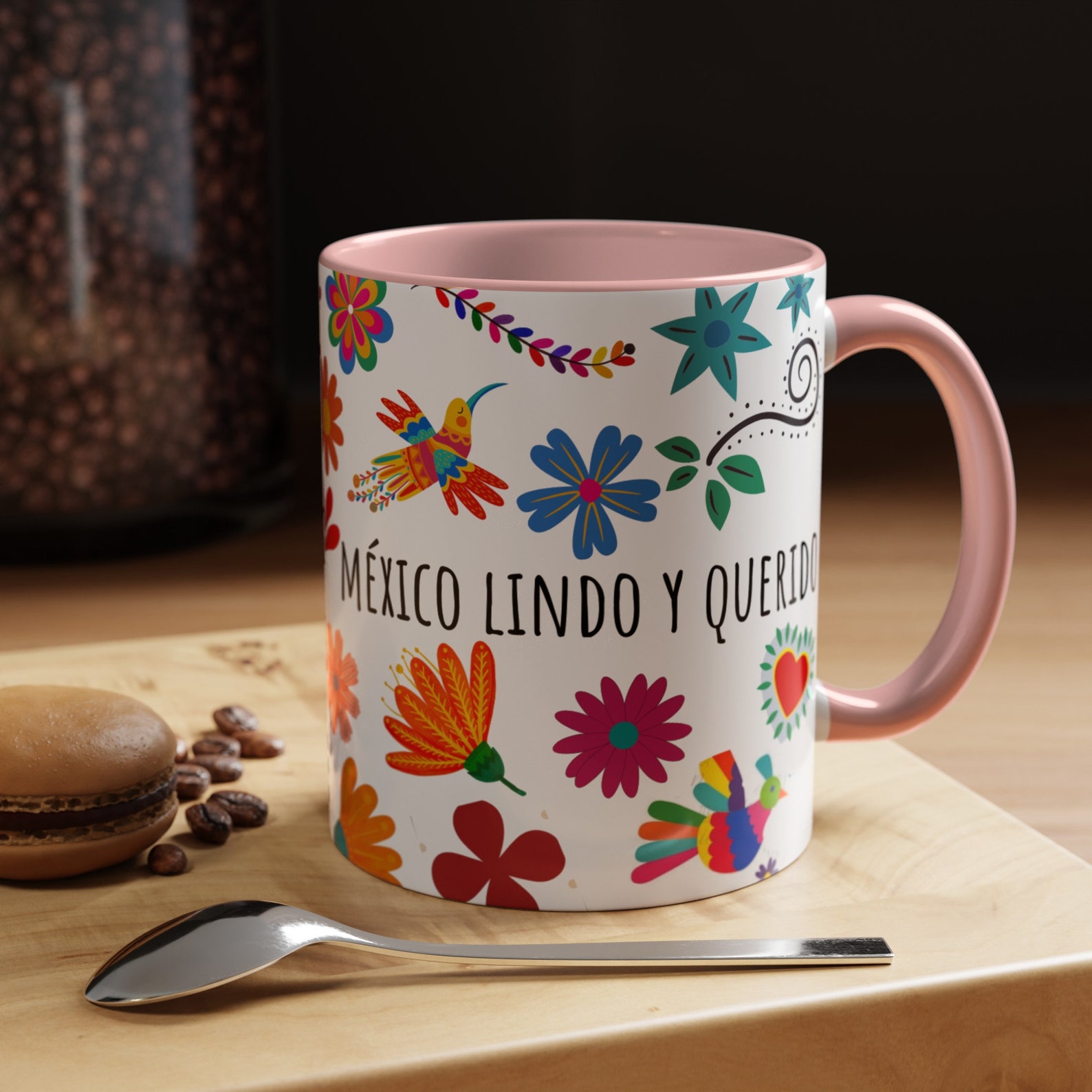 Mexico Lindo Ceramic Mug: Floral Hispanic Gift - Etsy