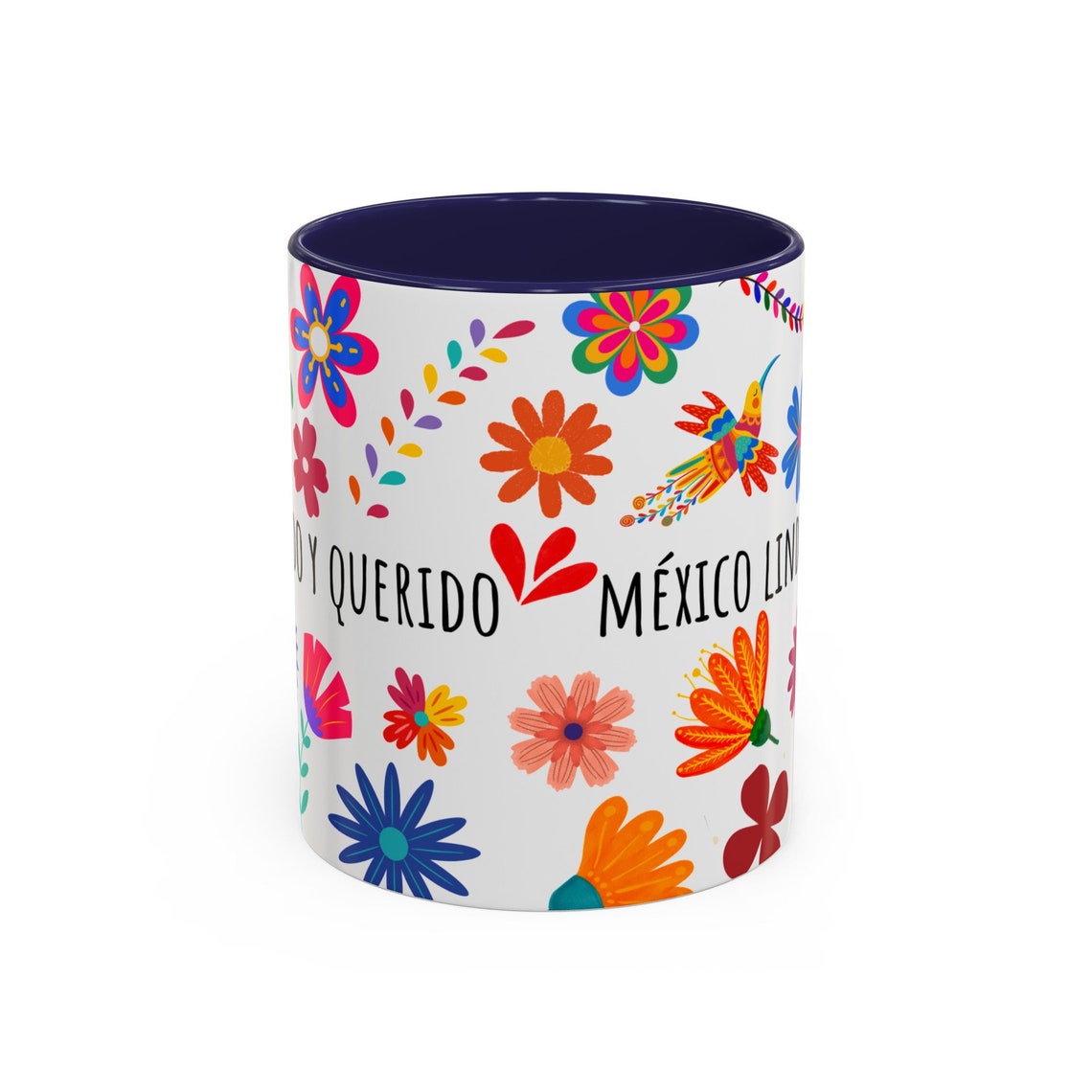 Mexico Lindo Ceramic Mug: Floral Hispanic Gift - Etsy
