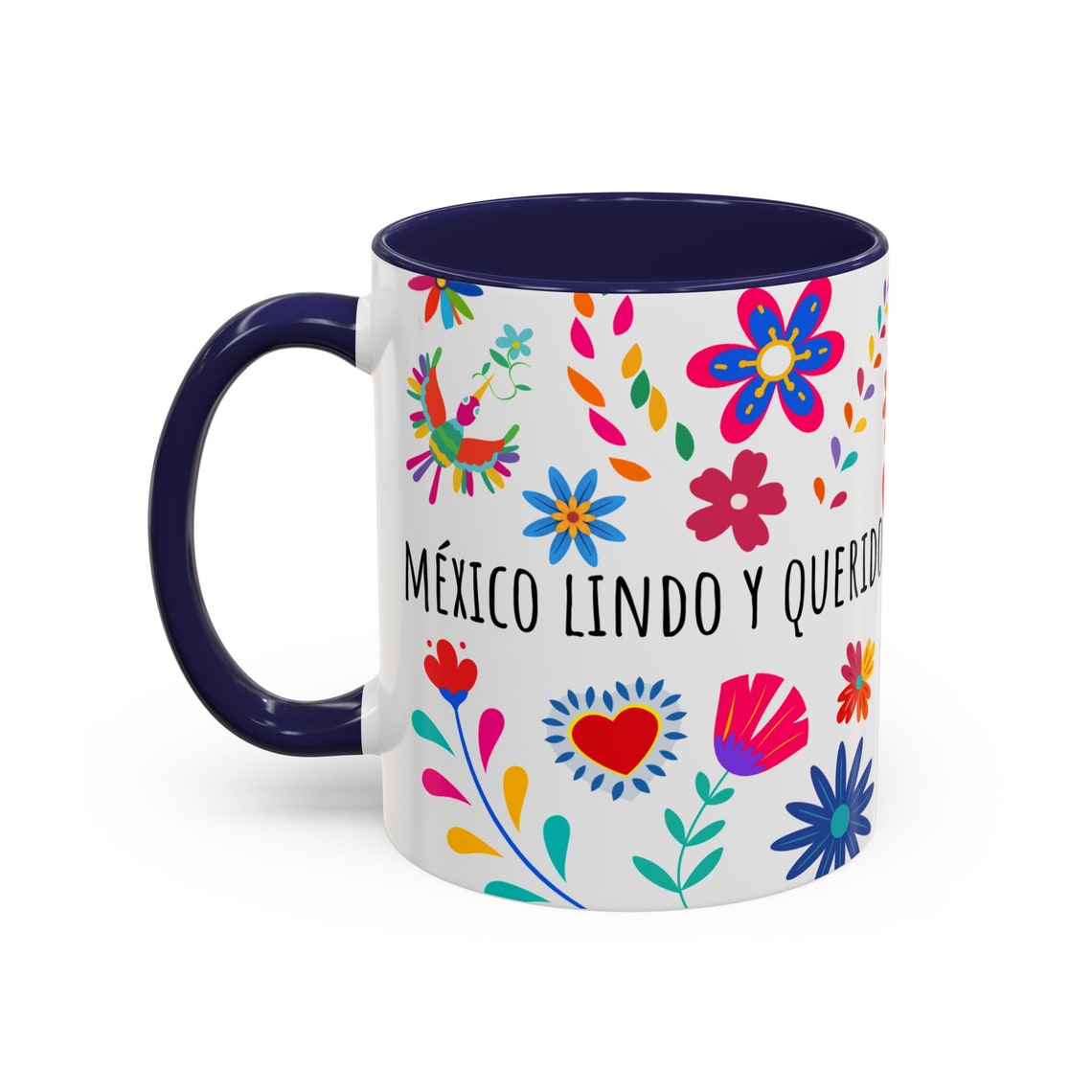 Mexico Lindo Ceramic Mug: Floral Hispanic Gift - Etsy