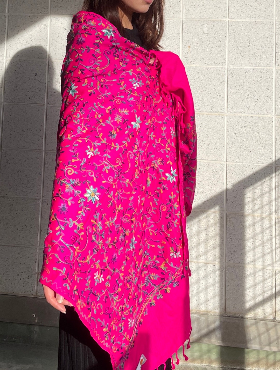 Afghan Traditional Style Shawl, Light Pink Traditional Style Shawl - Etsy