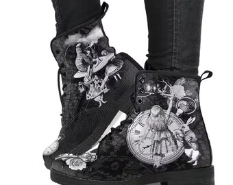 Alice in Wonderland Doc Styled Custom Boots - Etsy