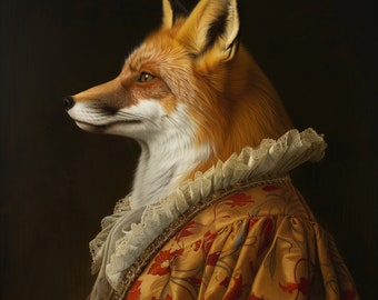 Renaissance Animal Portraits Digital File | Red Tabby Cat | Vintage Art ...