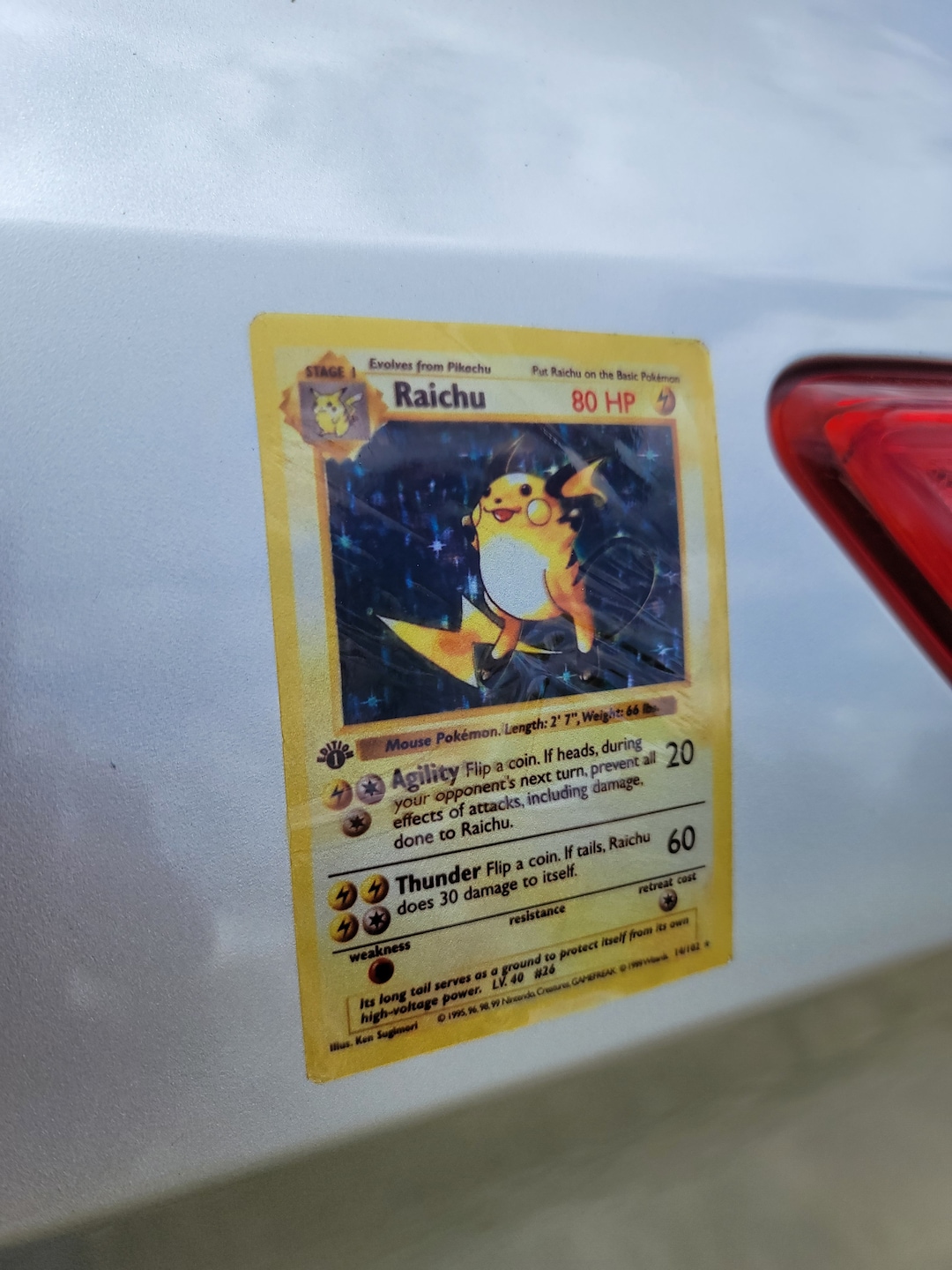 Raichu 1st Edition Holo Sublimated Clear Sticker - Etsy