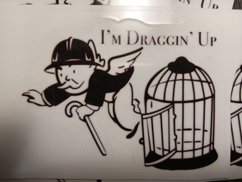 Im Dragging up Union Milburn Pennybags Sticker - Etsy