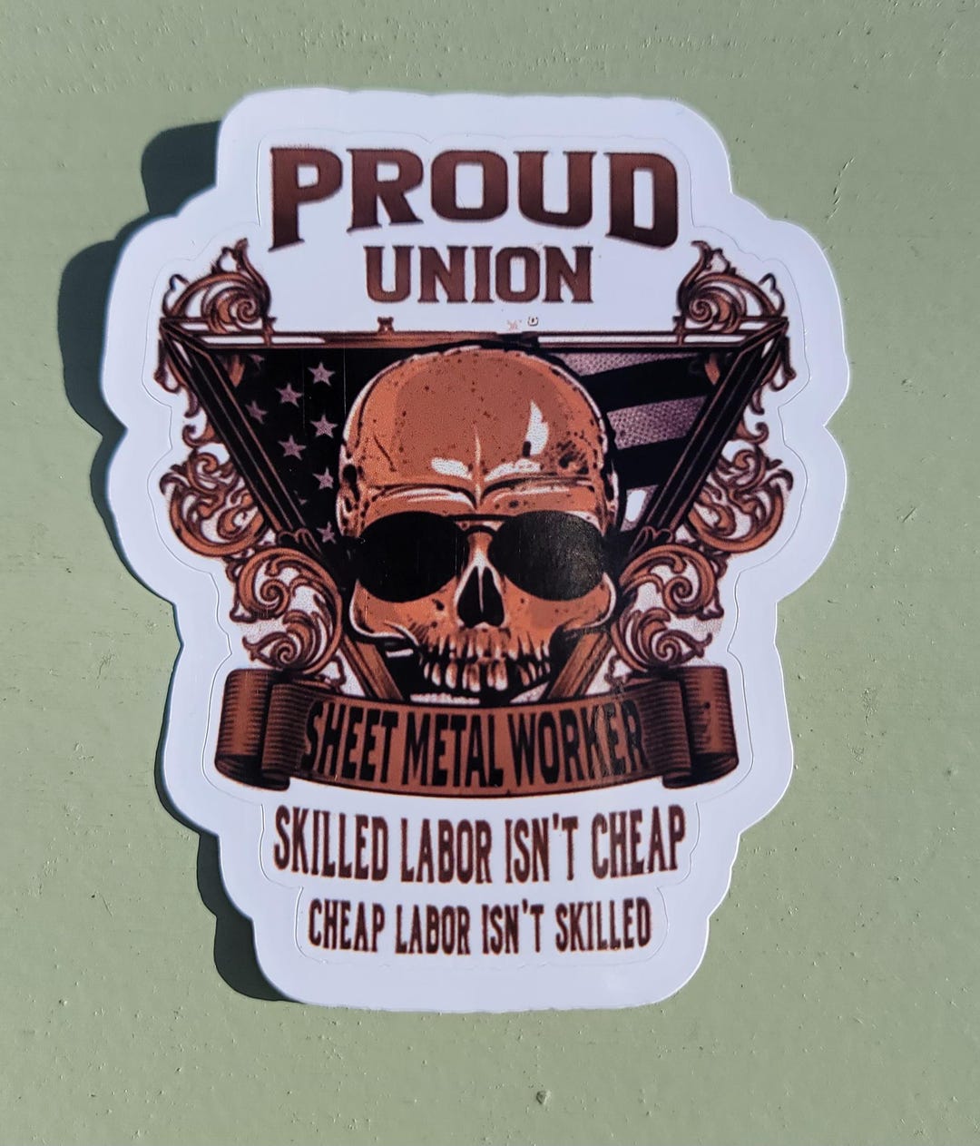 Proud Union Sheet Metal Worker Sticker - Tin Knocker Hard Hat Decal ...
