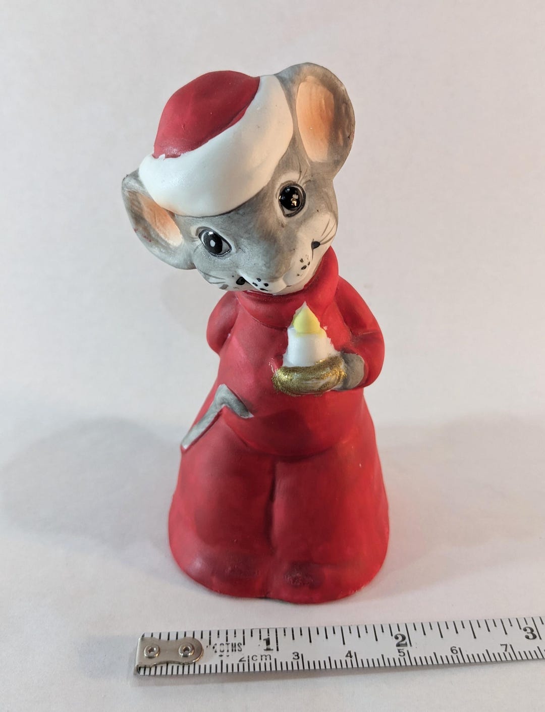 Vintage Jasco Critter Bells Bisque Porcelain Santa Mouse Bell - Etsy