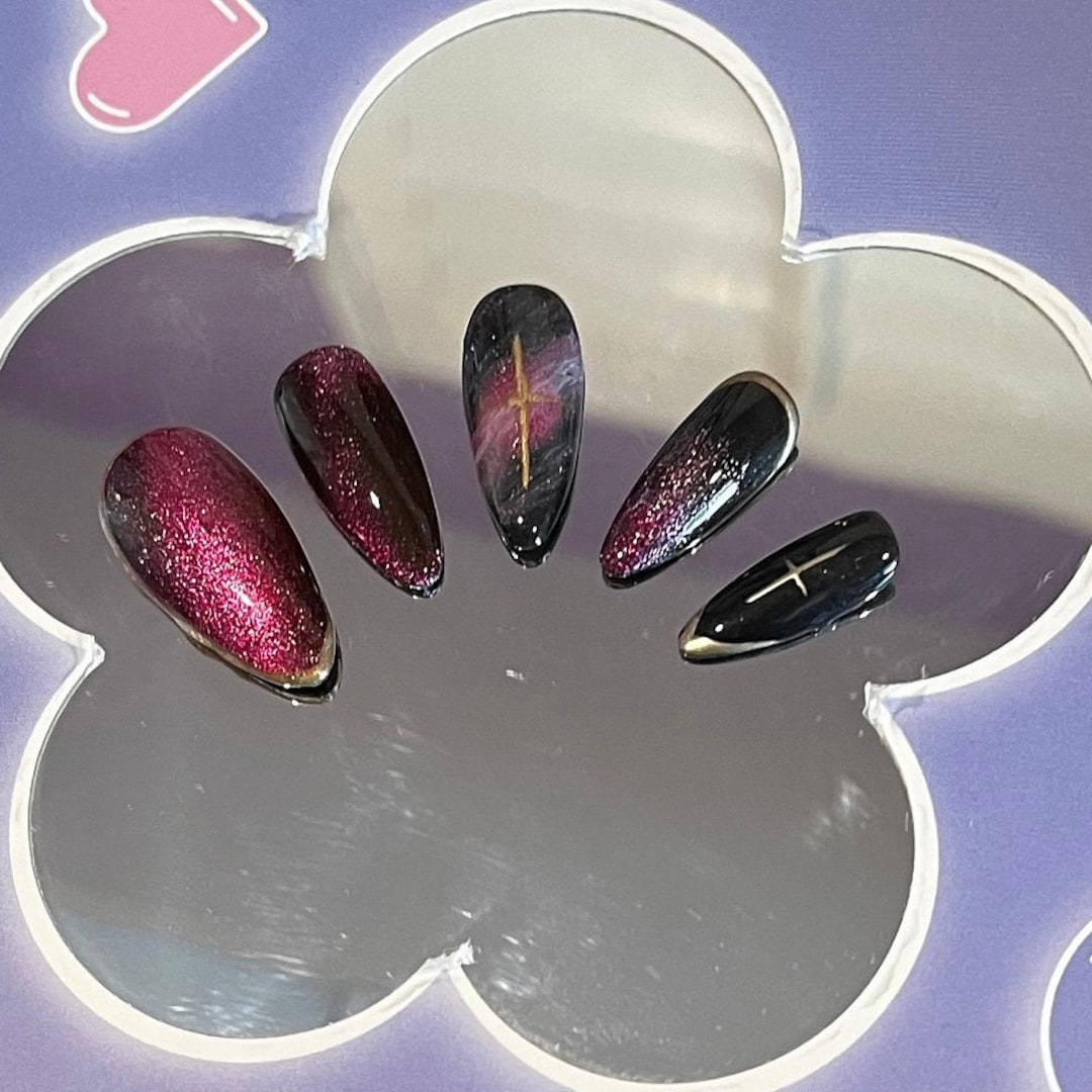 Valorant Reyna Inspired Nails| Gel Press on Video Game Nails - Etsy