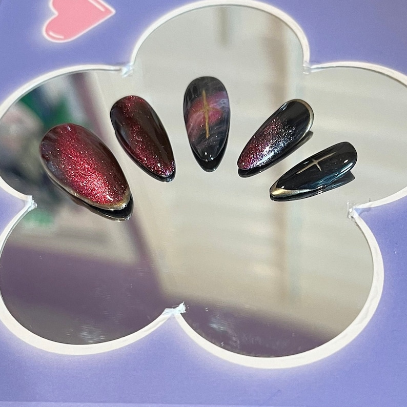 Valorant Reyna Inspired Nails| Gel Press on Video Game Nails - Etsy