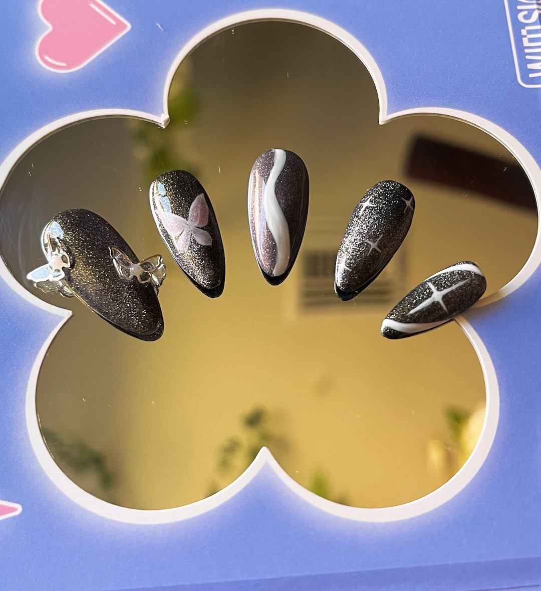 Valorant Clove Inspired Nails| Gel Press on Nails - Etsy