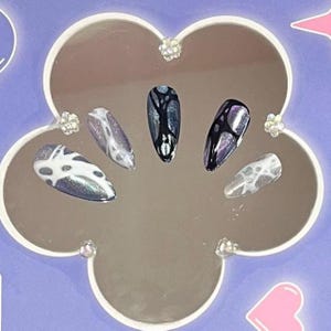 Hexcore Abstract Nails | Arcane Inspired Nails | Gel Nails | - Etsy