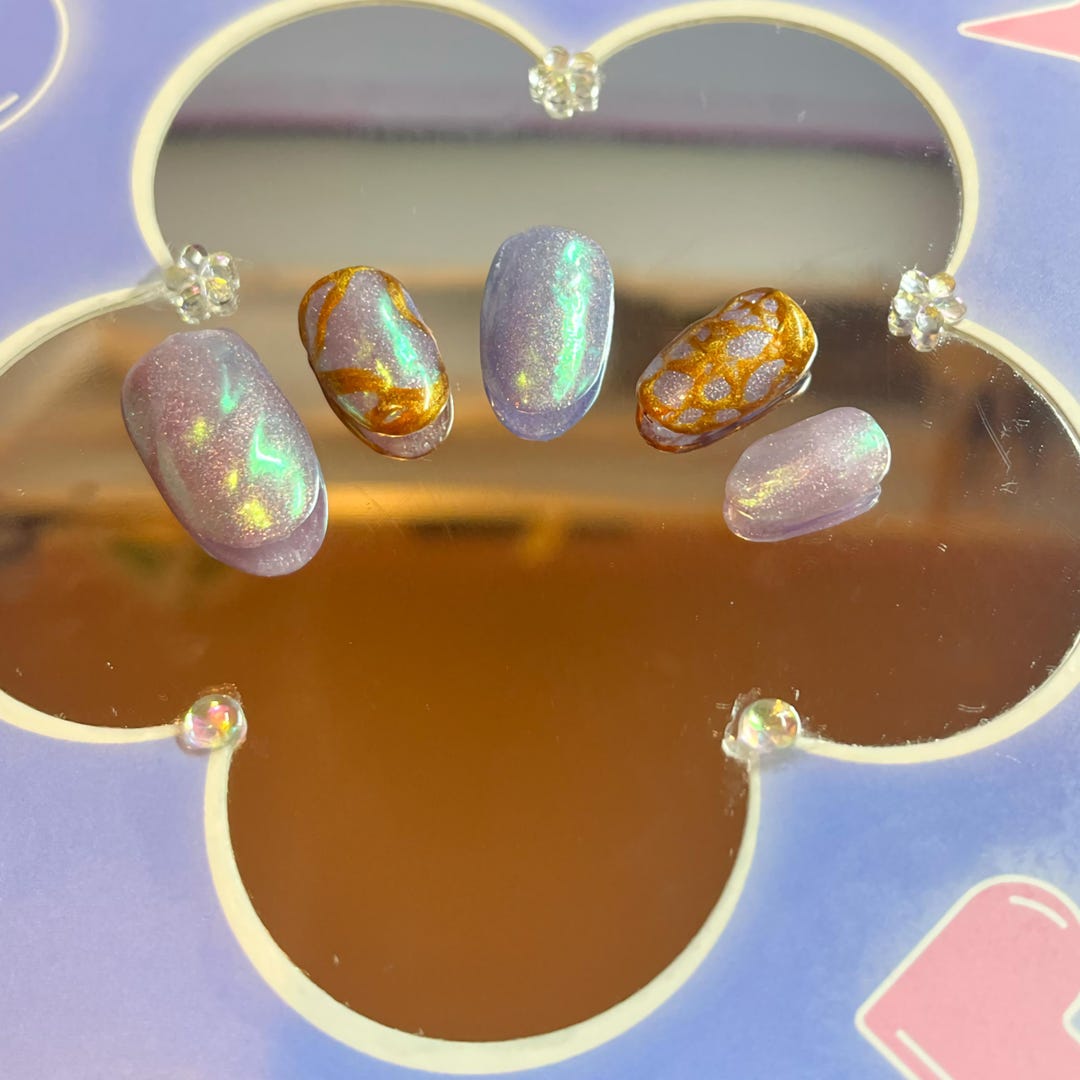 Arcane Viktor Inspired Press on Nails: Glorious Evolution Gel Nails - Etsy