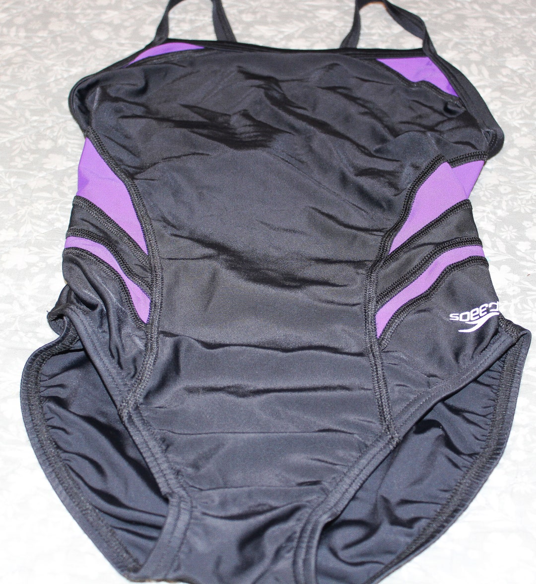 VERY SEXY Purple and Black One Piece Competition Speedo - Etsy