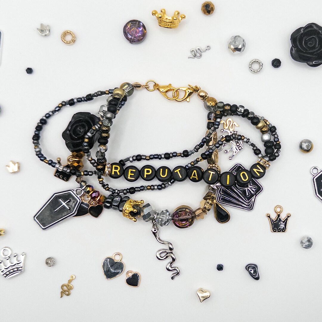 T-swift Reputation Friendship Bracelet - Eras Tour BFF Charm Beaded ...