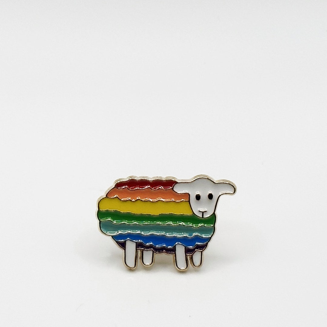 Rainbow Sheep Pin - Gay LGBTQ Pride Enamel Pin - Etsy