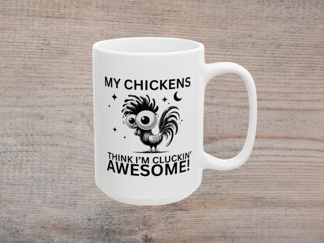 Funny Chicken Mug, Cluckin' Great Coffee Cup - Etsy