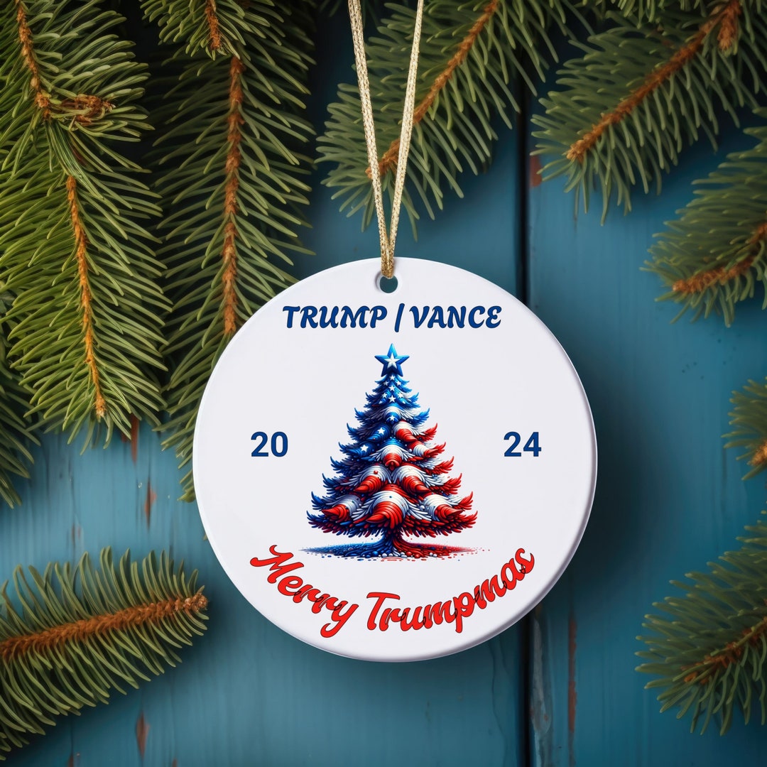 Merry Trumpmas Ceramic Ornament: Trump/vance 2024, Political Gift - Etsy