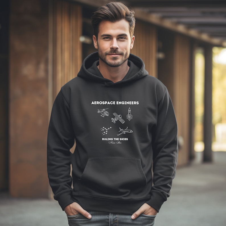 Personalized Aerospace Engineer Hoodie: Aircraft & Spacecraft Design - Etsy