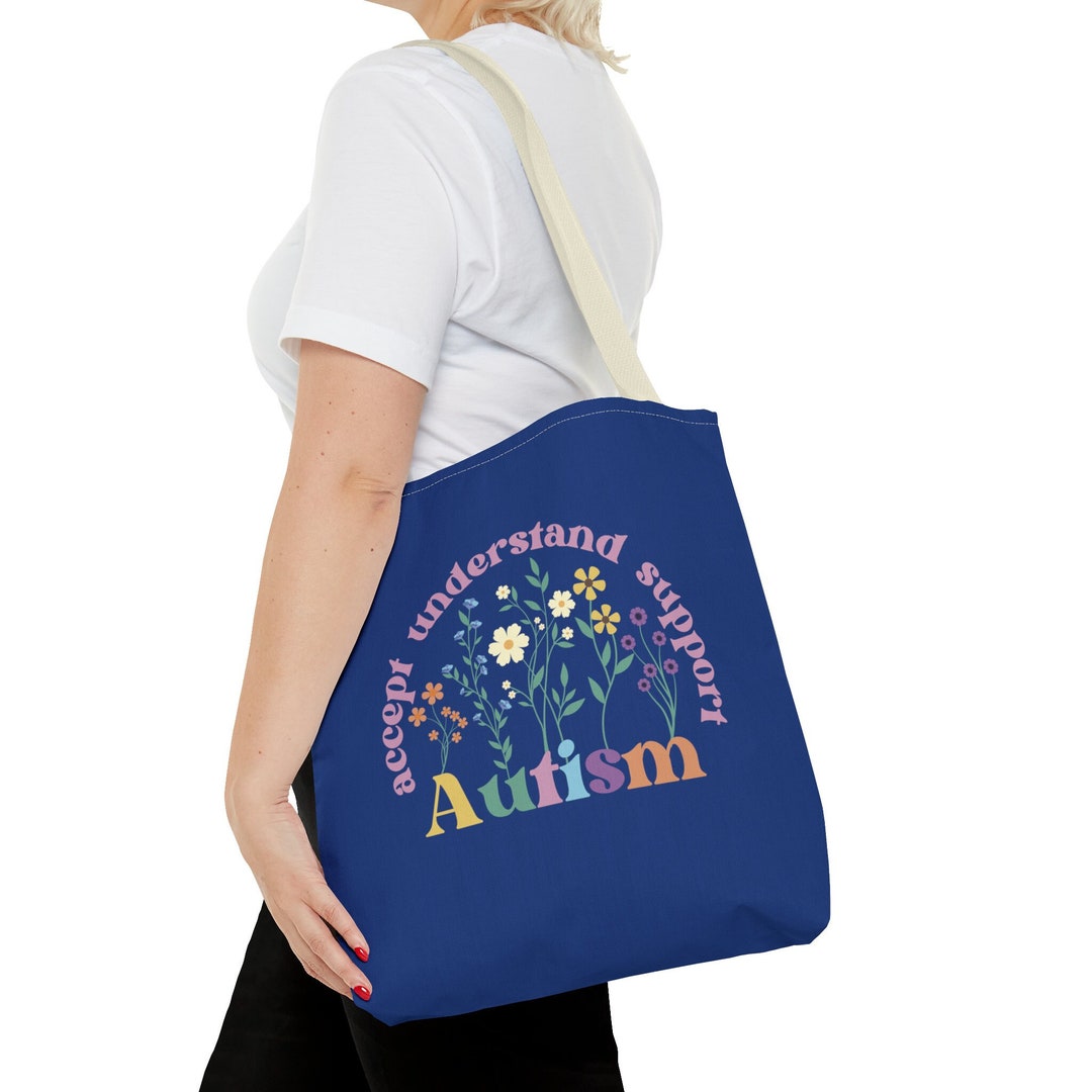 Autism Awareness Tote Bag, Autism Acceptance Canvas Bag, Autism ...