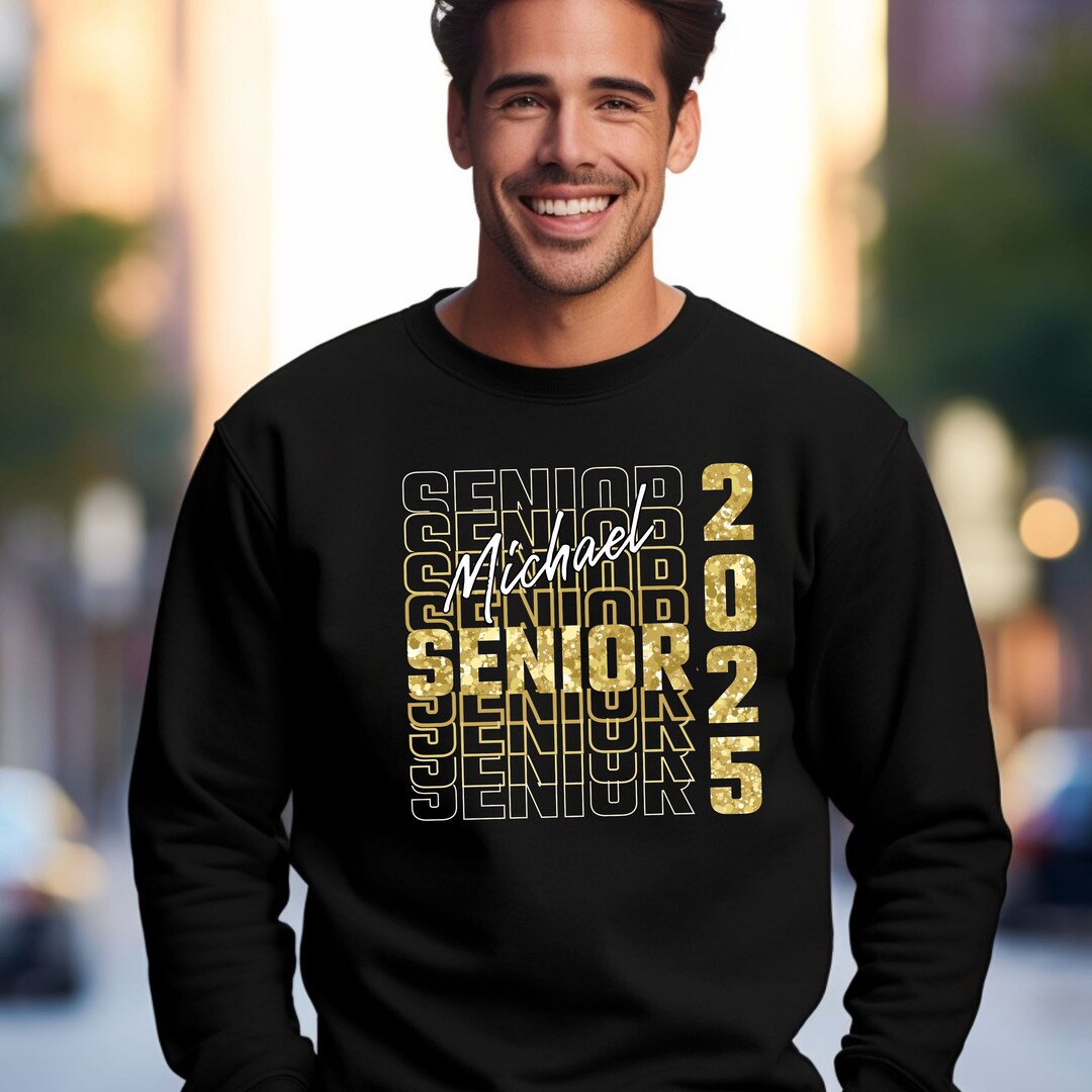 Personalized Senior Class of 2025 Sweatshirt, High School Grad Senior ...