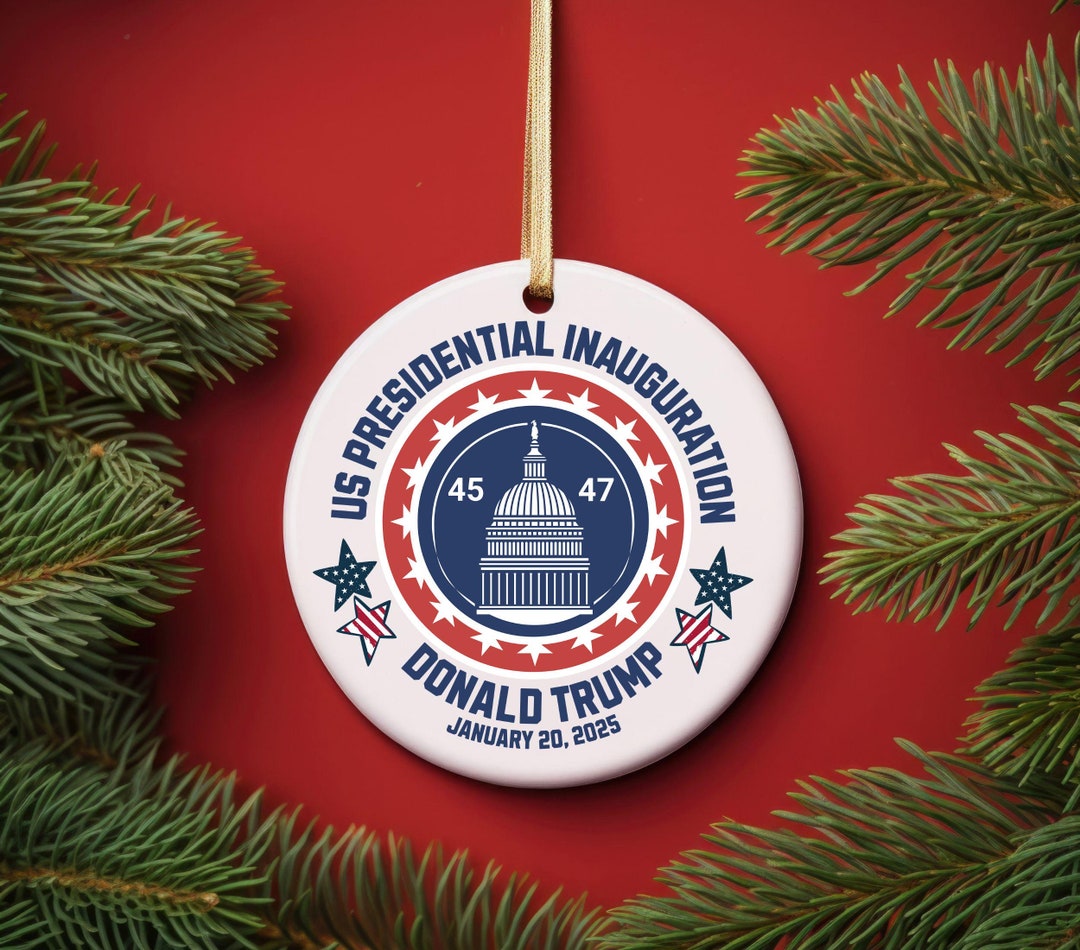 Trump Ceramic Ornament, 2025 Inauguration Ornament, US Presidential ...